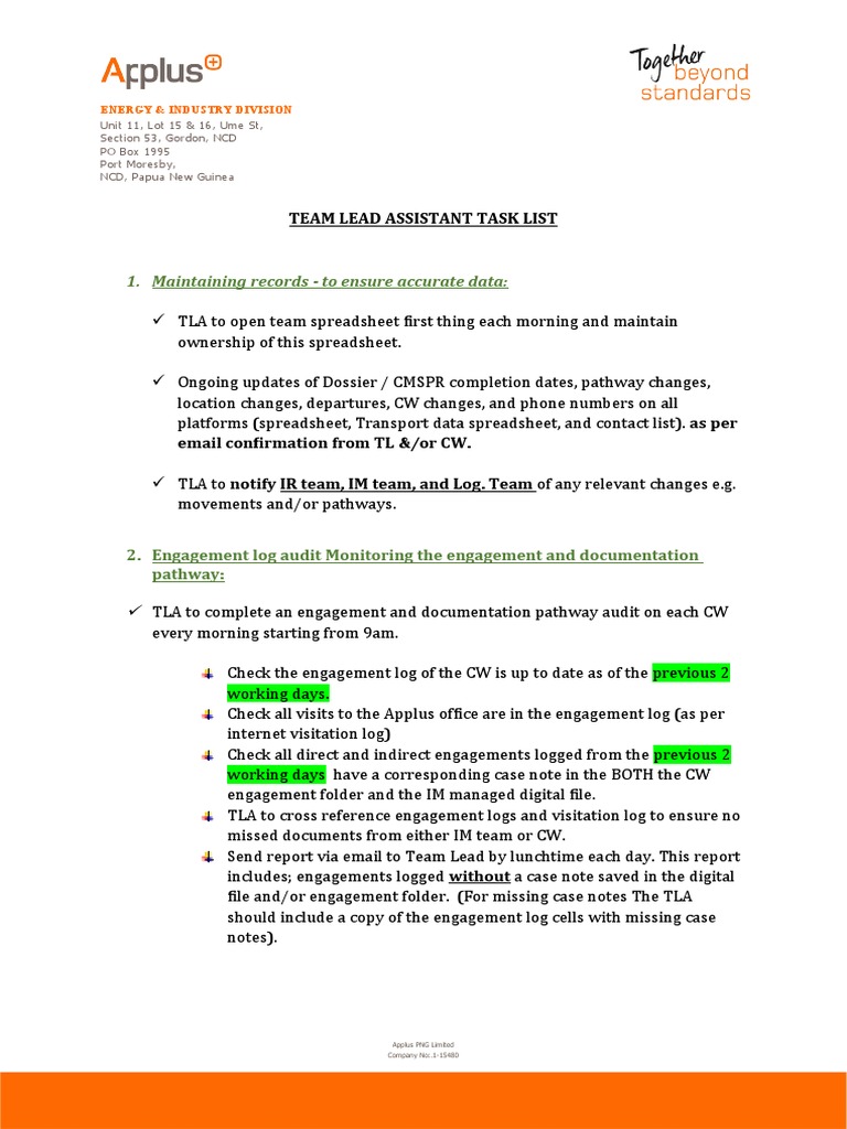 TLA Task List | PDF | Computing | Information Science
