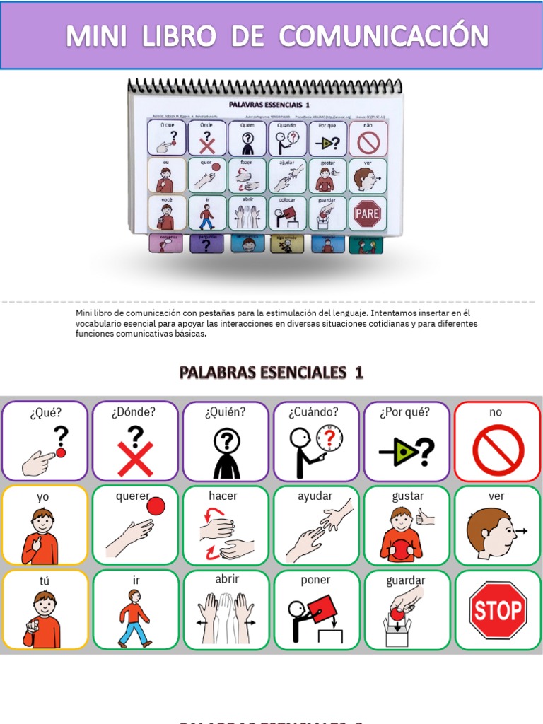 Mini libro de comunicación para autismo | PDF