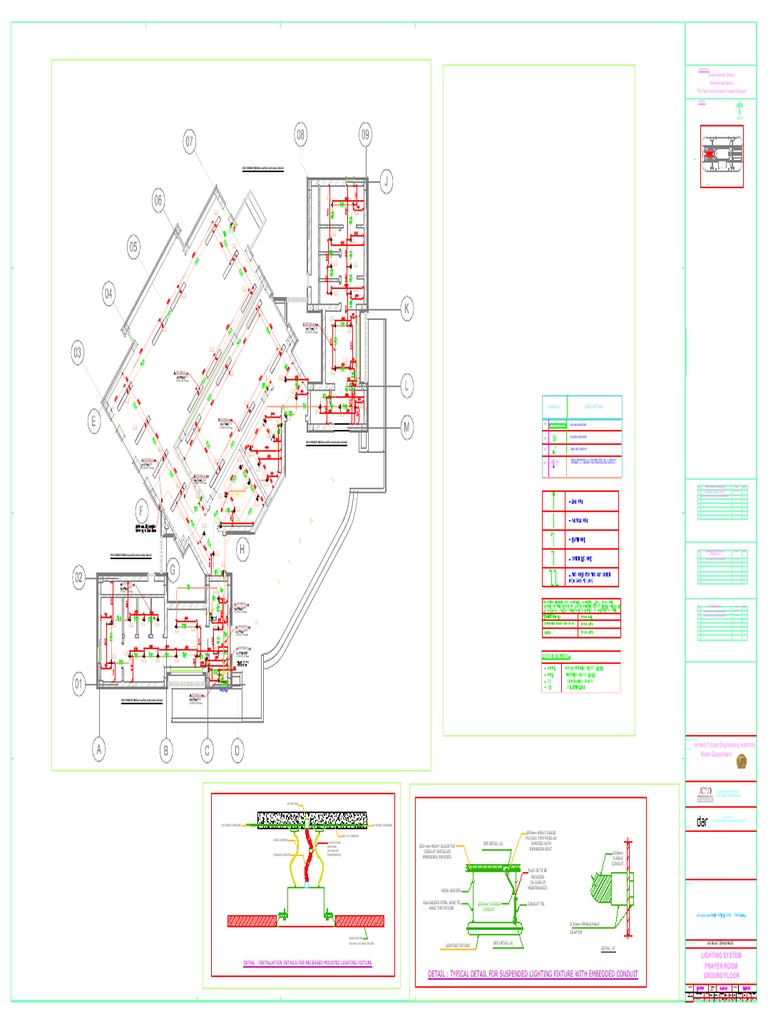 LIGHTING Ground Floor REV01 AS BUILT-Layout1 | PDF | Equipment | Wire