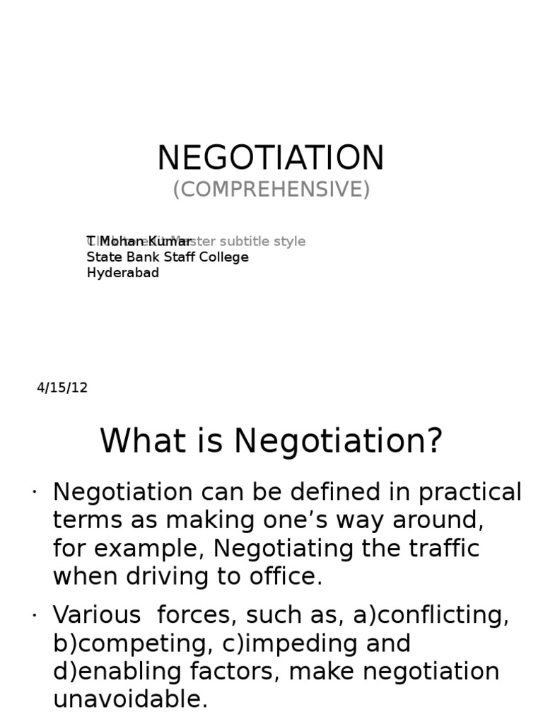 Negotiation | Download Free PDF | Negotiation | Goal