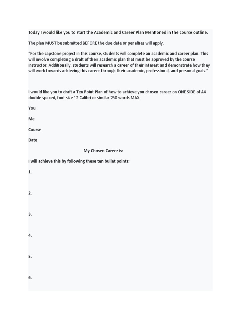 Academic and Career Plan Assignment | PDF | Geology | Earth Sciences