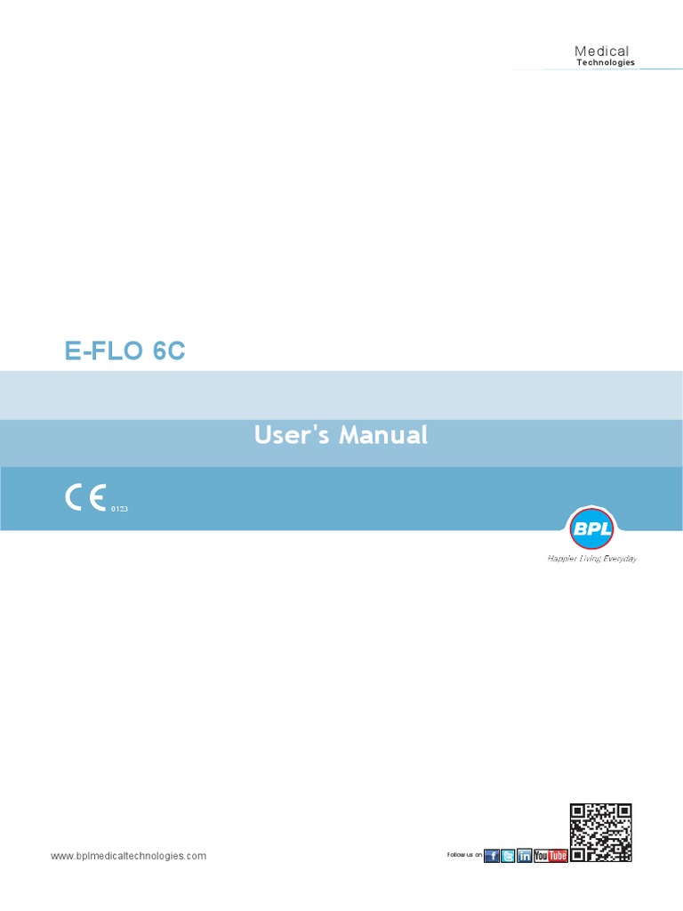 User Manual Eflo 6c | PDF | Anesthesia | Electrical Connector