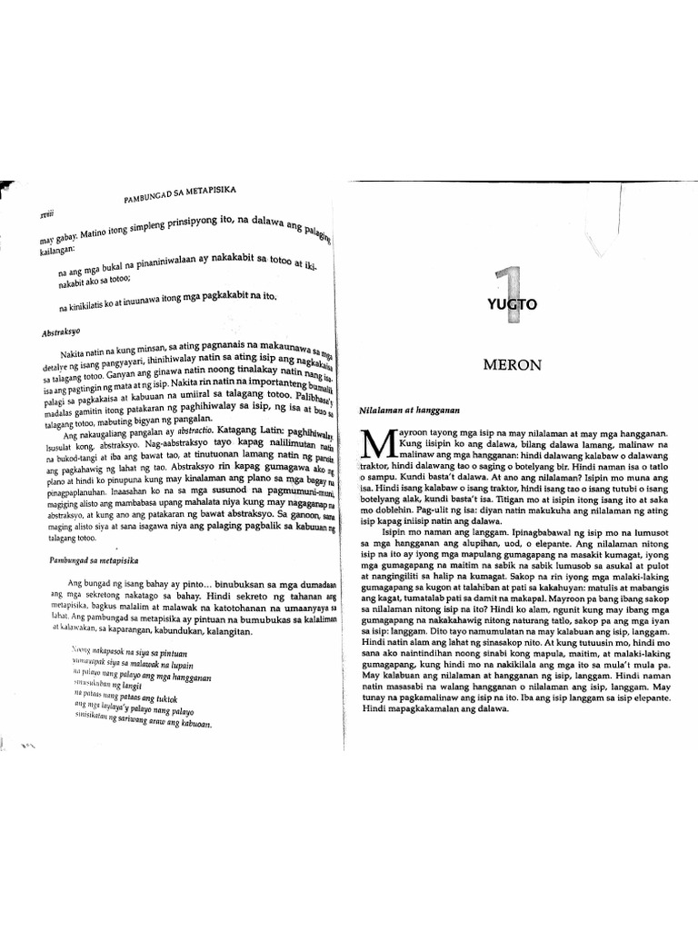 Pambungad sa Metapisika - Ferriols | PDF