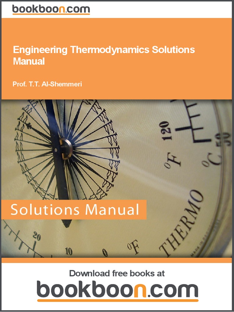 Engineering Thermodynamics Solutions Manual | PDF | Heat | Enthalpy