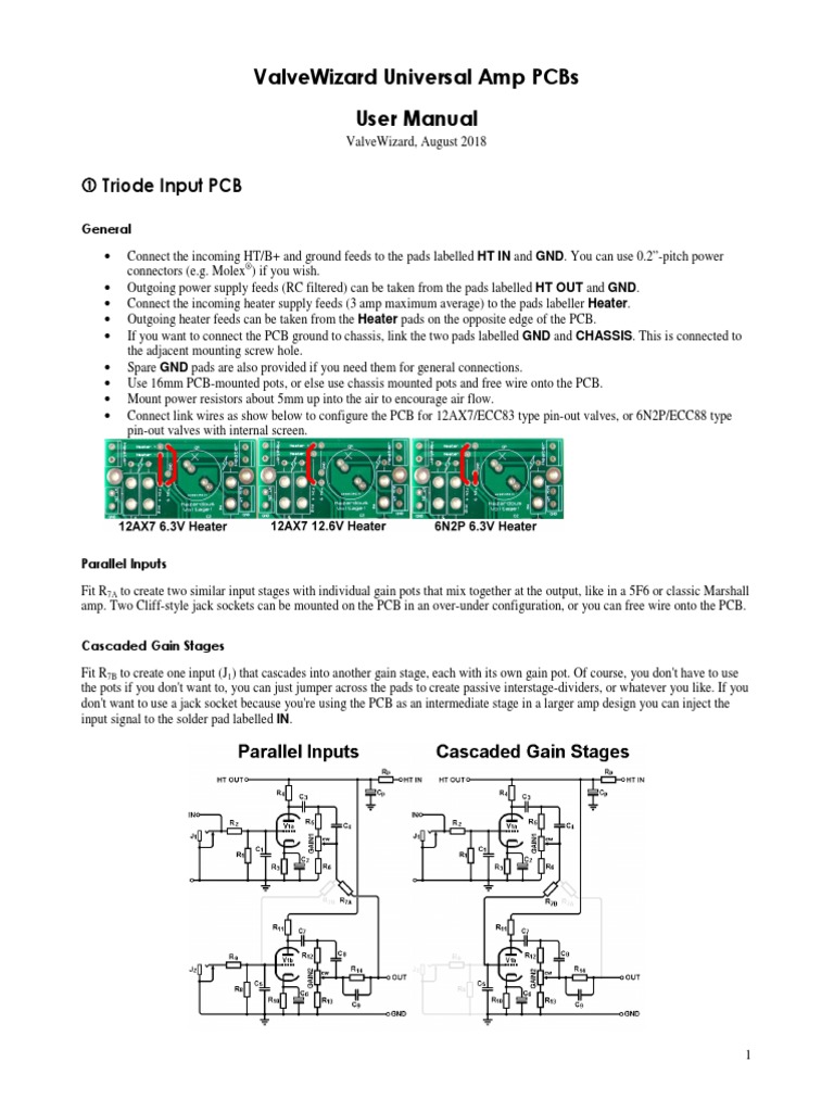 Universal Pcbs User Manual | PDF | Rectifier | Amplifier