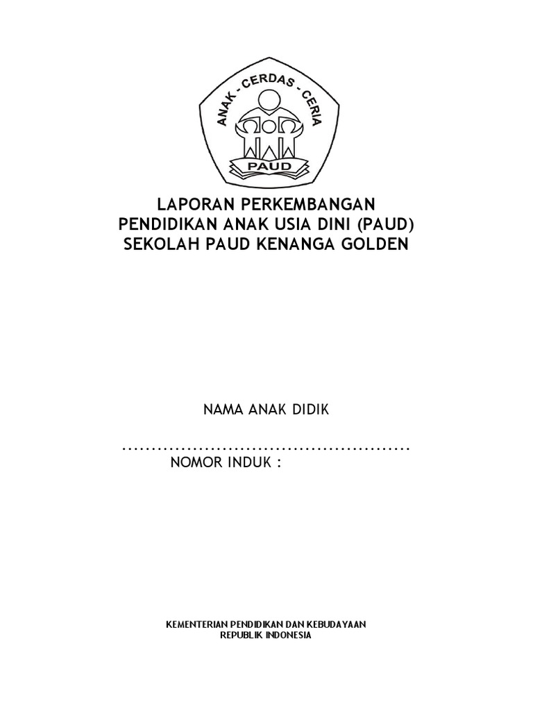 Rapor Kelompok Bermain | PDF | Pengembangan Diri | Kesehatan Holistik