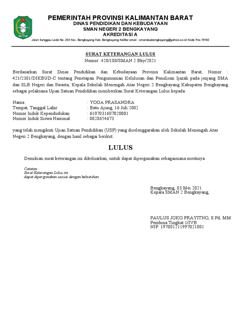 Format SKL 2023 | PDF
