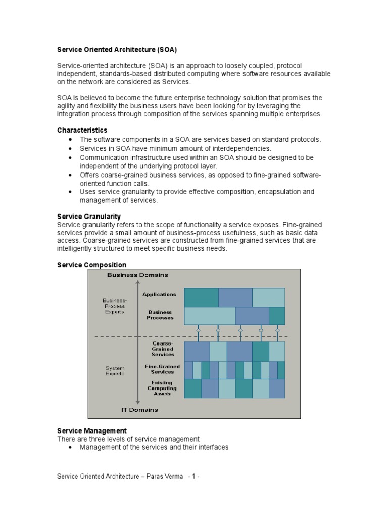 Service Oriented Architecture Notes Pdf Service Oriented Architecture Component Based