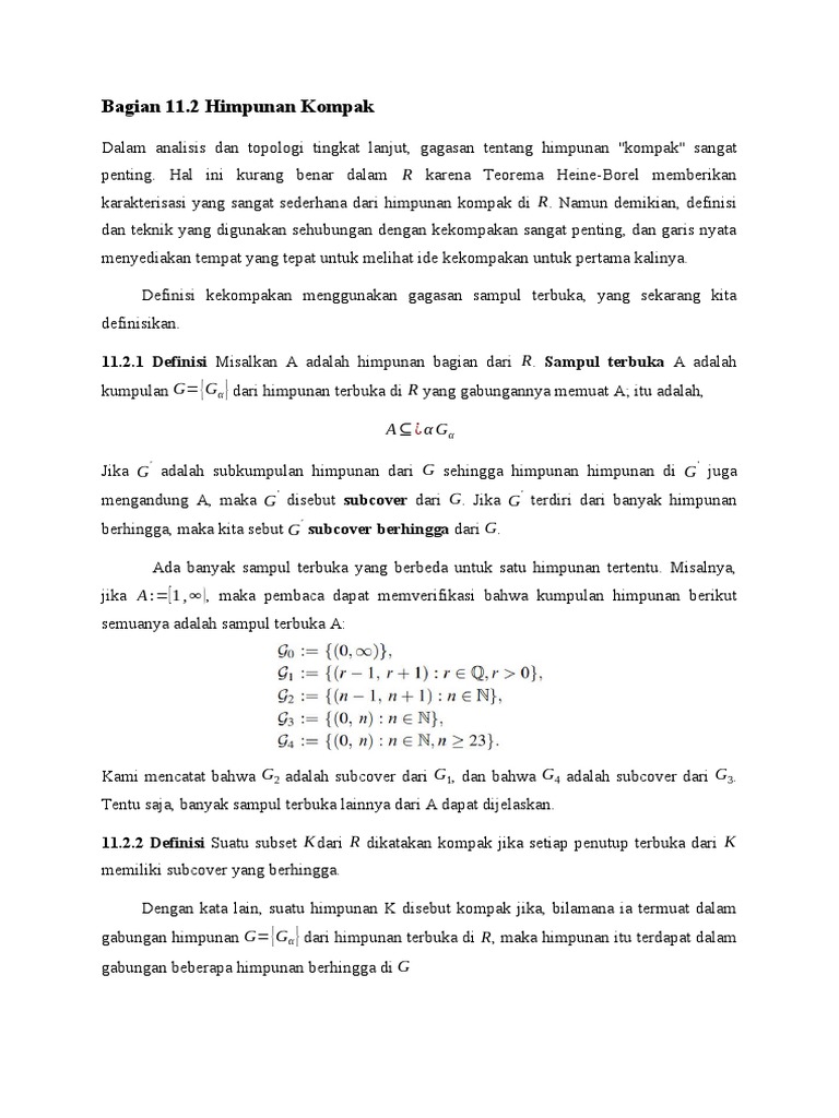 Bagian 11. 2 Himpunan Kompak | PDF