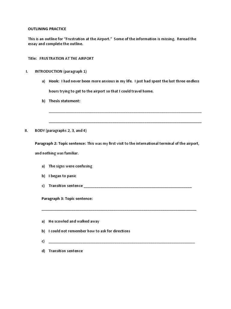 Outlining Practice | PDF