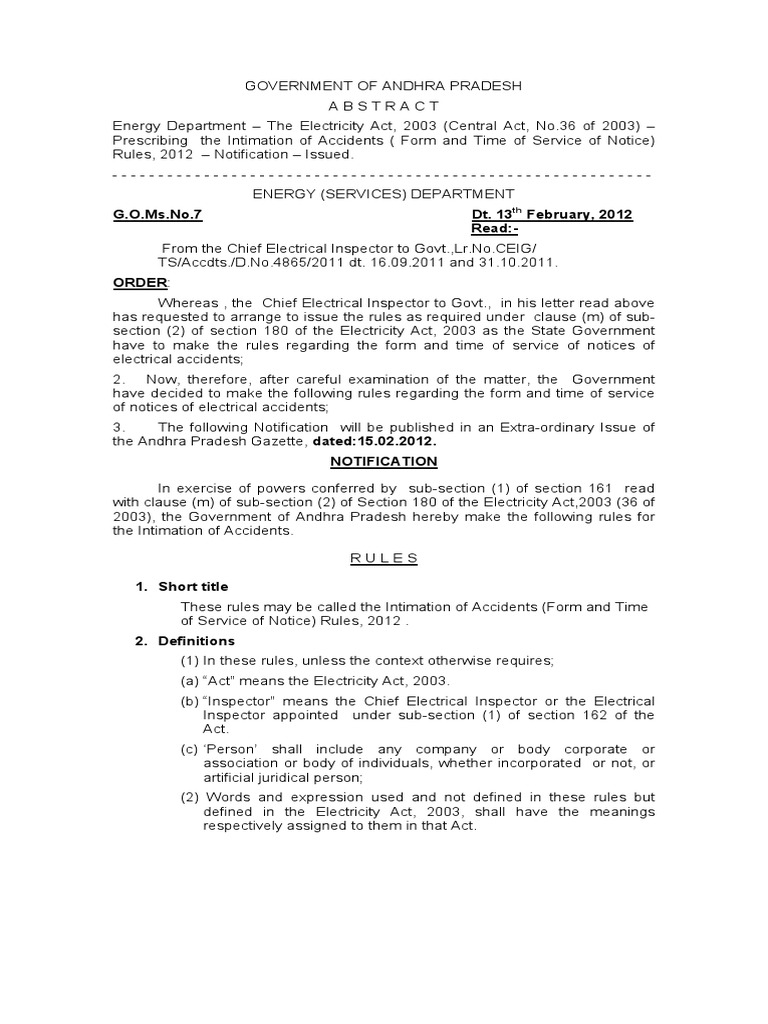 ENY G.O.Ms - No.7 | PDF | Inspector | Justice