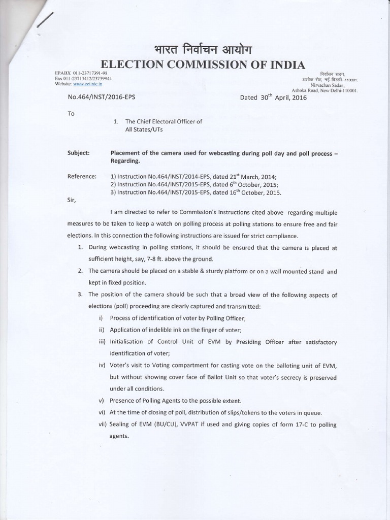 Webcasting Guidelines for Polling Stations | PDF | Government