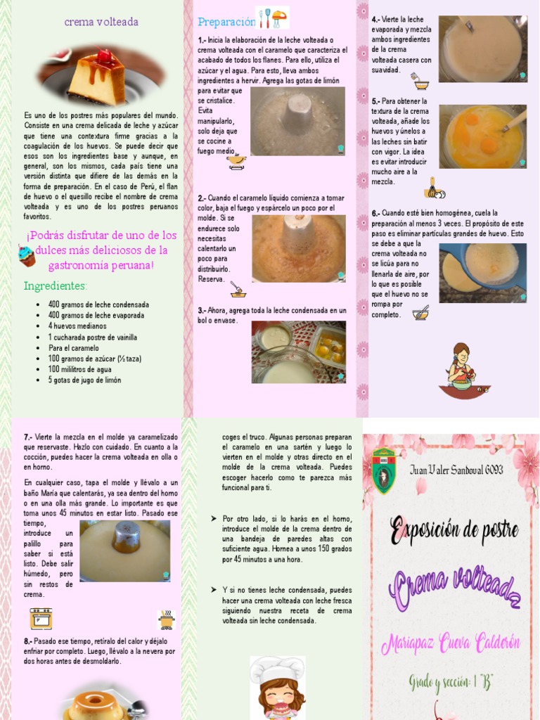 Crema Volteada 1b | PDF | Alimentos | Cocina