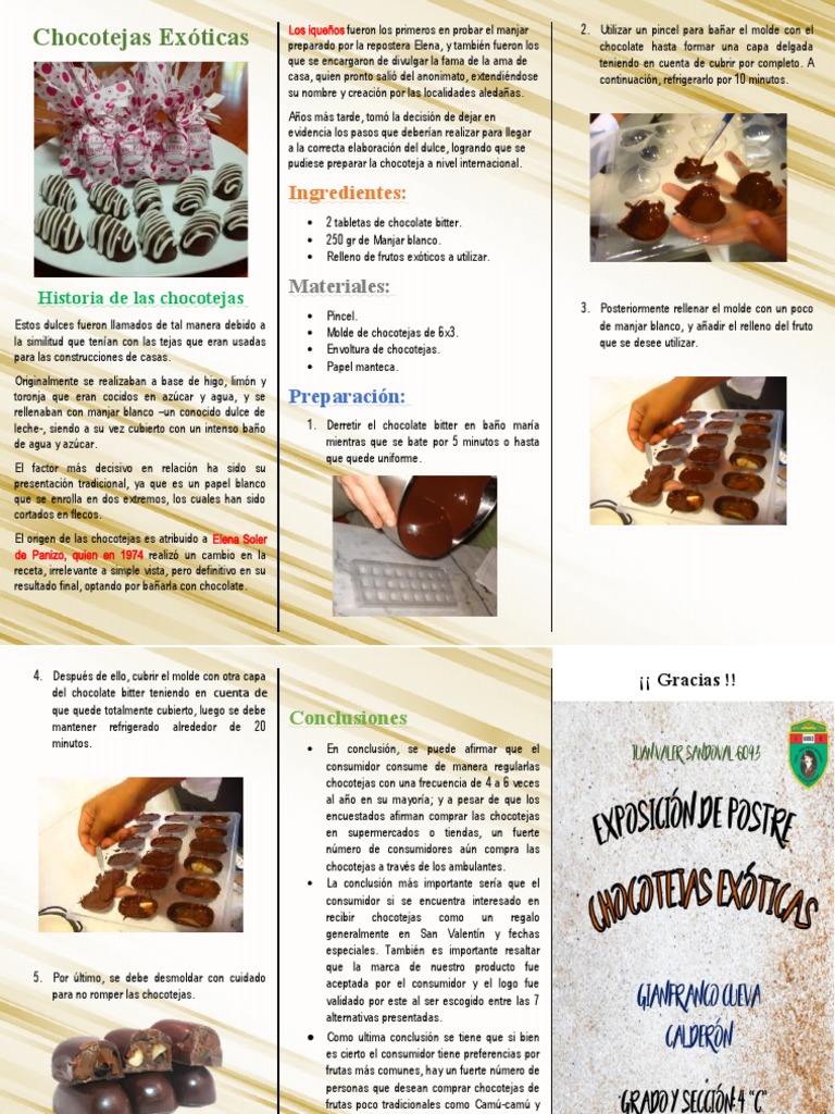 Chocotejas Exóticas 4c | PDF | Chocolate | Cocina de las Americas
