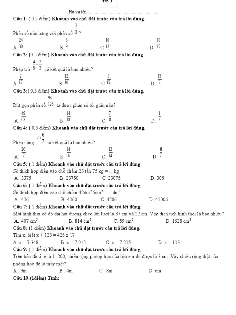 Cac de Luyen Thi | PDF