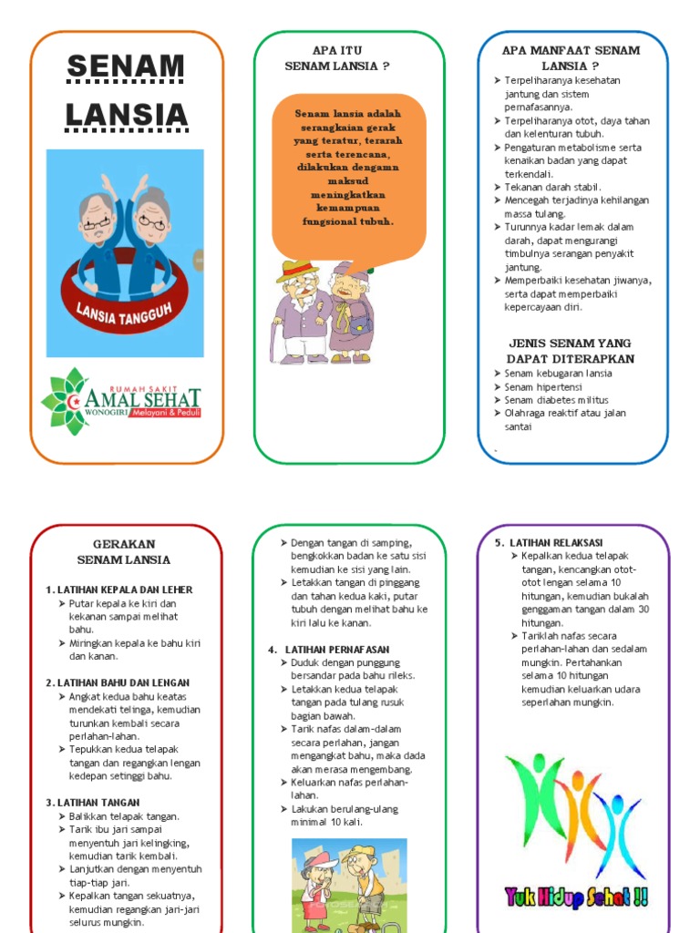 Leaflet Senam Lansia | PDF