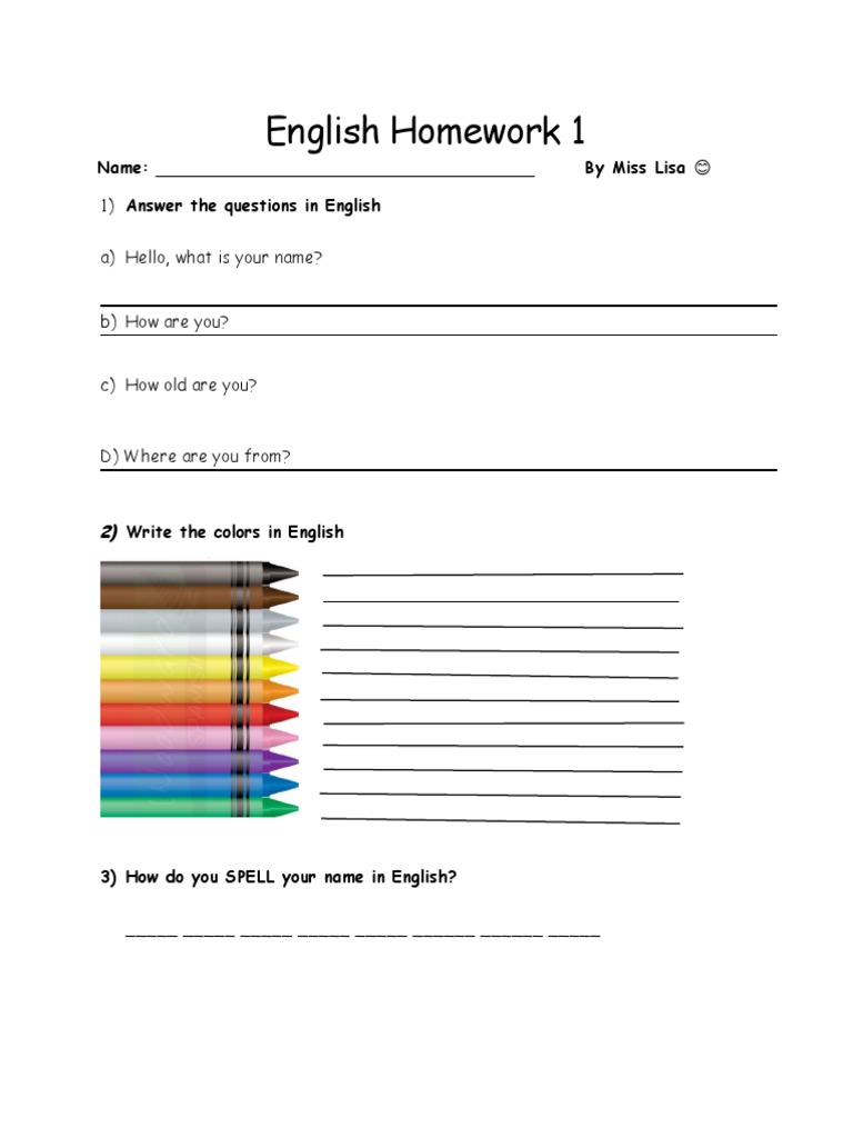 English Homework 1 | PDF | Language Arts & Discipline