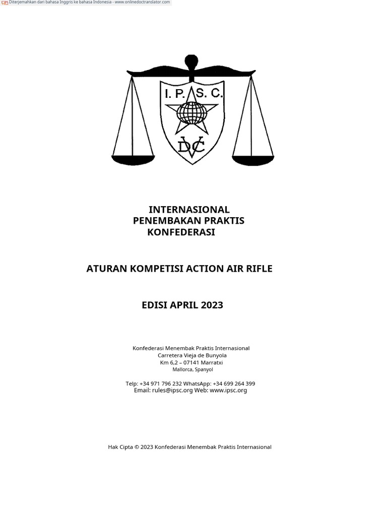 IPSC Action Air Rifle Competition Rules Apr 2023 Edition Final 25 | PDF