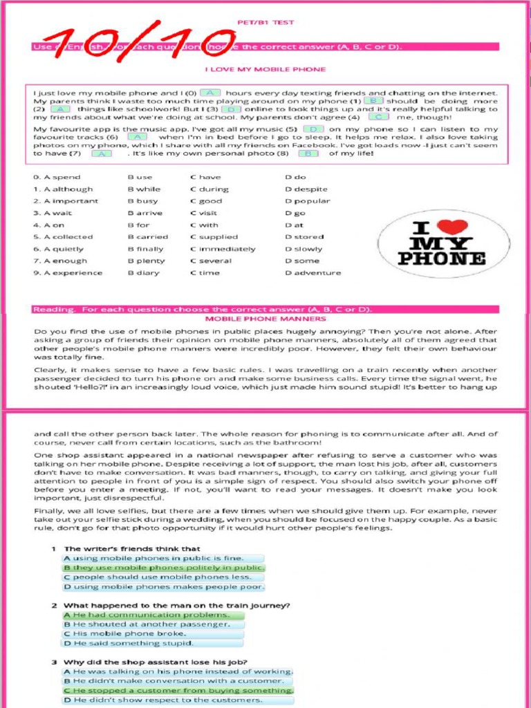 Mod 6 Exercise 20 B1 Quizz | PDF