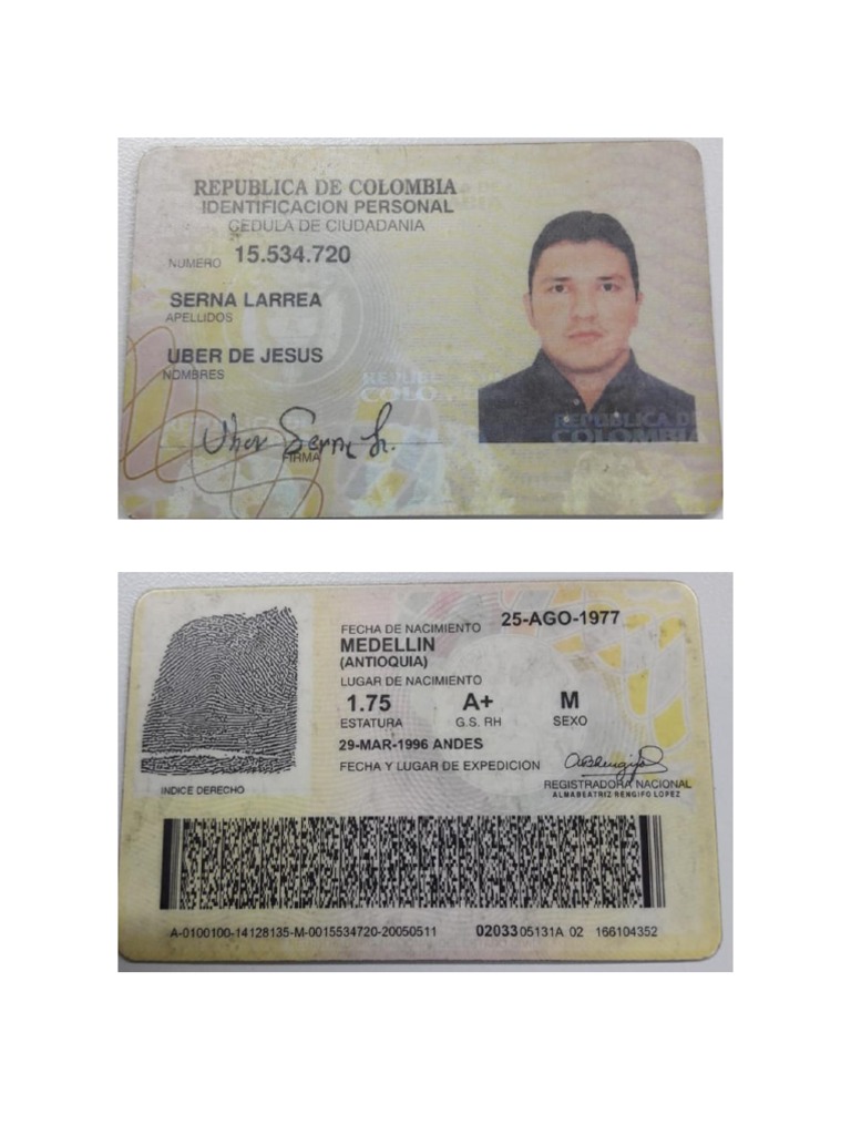 Cedula Uber Serna 150% | PDF