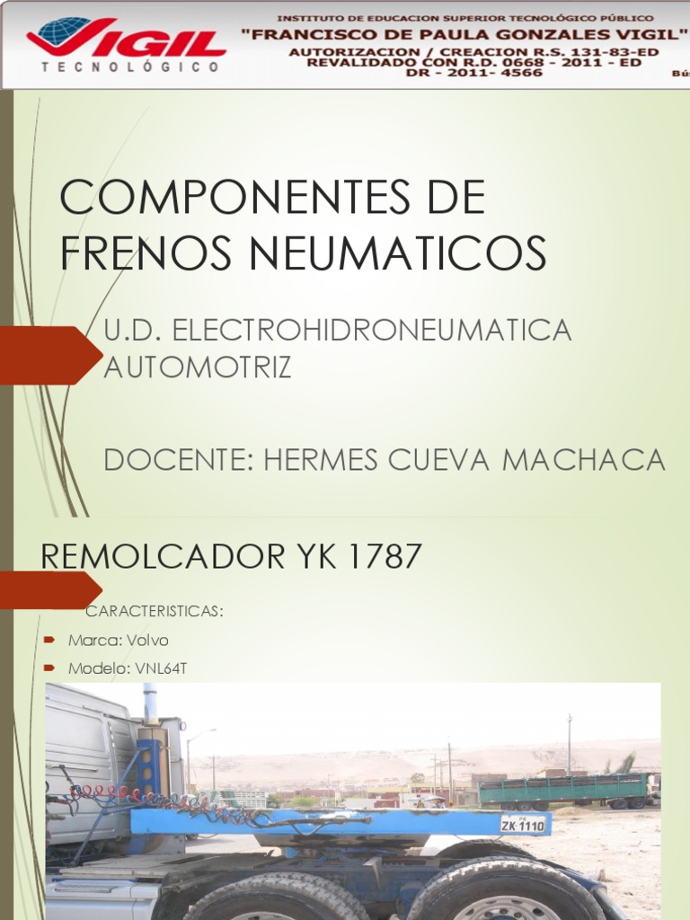 ELEMENTOS DE FRENOS NEUMATICOS | PDF | Presión | Tecnología de vehículos