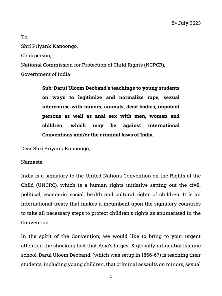 Darul Uloom Deoband Legitimizing Sexual Crimes Against Children - Open ... Darul Uloom Deoband Legitimizing Sexual Crimes Against Children - Open ...