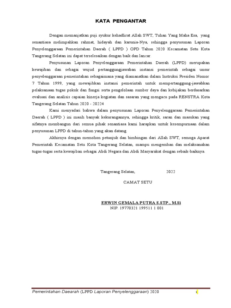 Contoh LPPD OPD | PDF