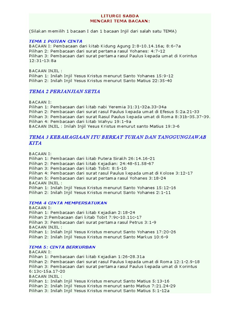 Bacaan Tpe Pernikahan | PDF