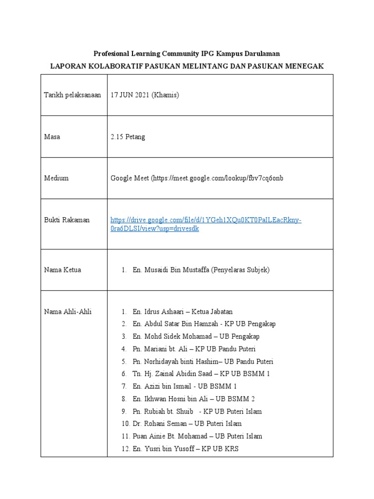 PLC MPU3062 Kokurikulum Unit Beruniform | PDF | Career & Growth | Business