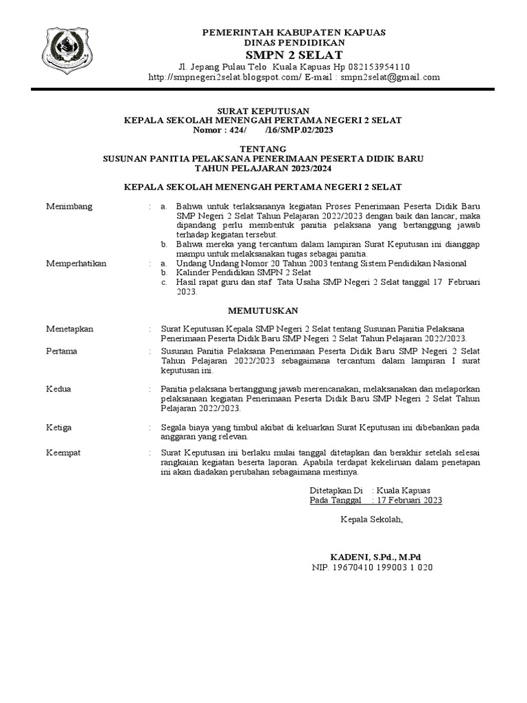 SK PPDB 2023-2024 | PDF