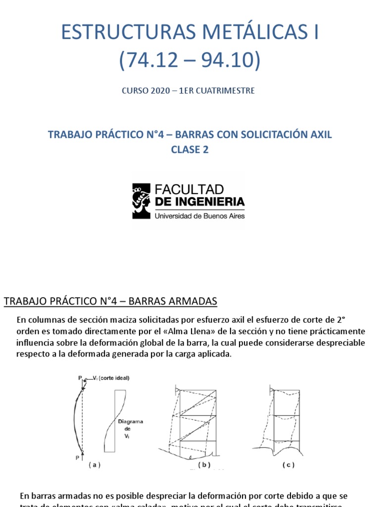TP 4 - Clase 2 | PDF | Pandeo | Materiales