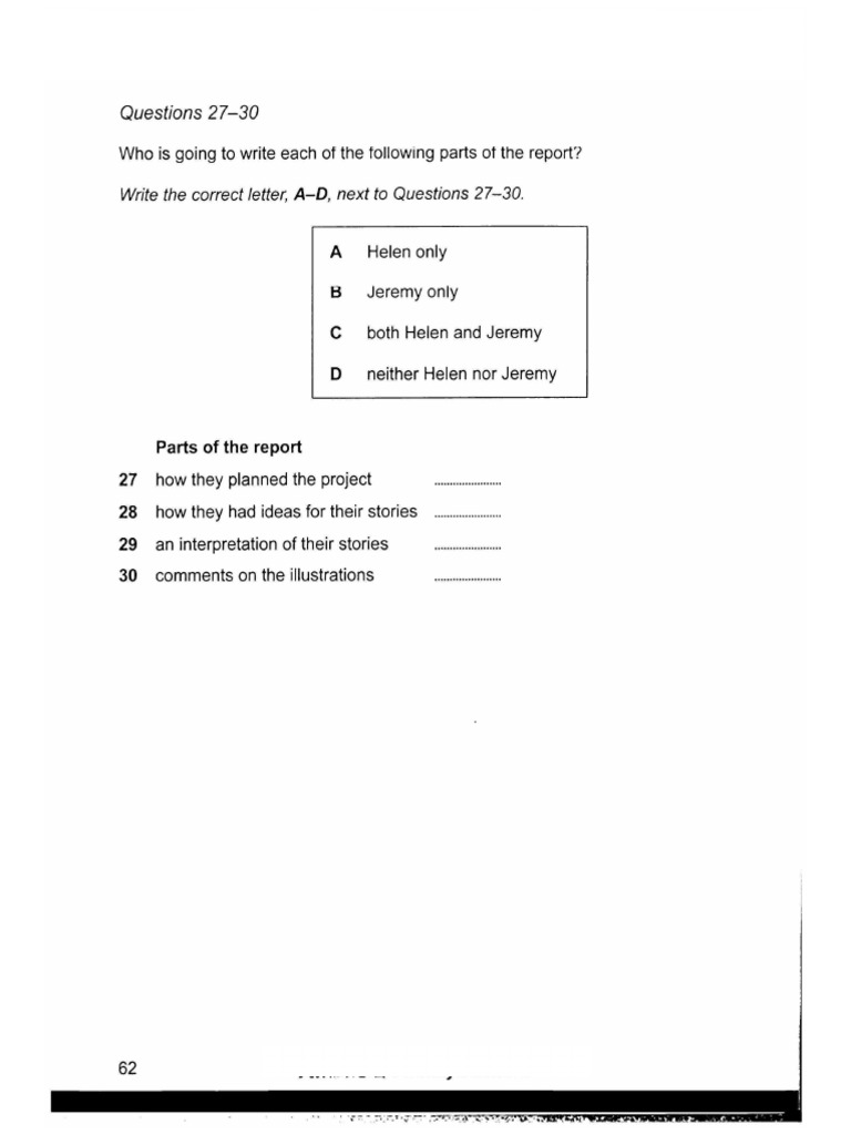 Listening (Matching Part 3 - in Class 2) | PDF