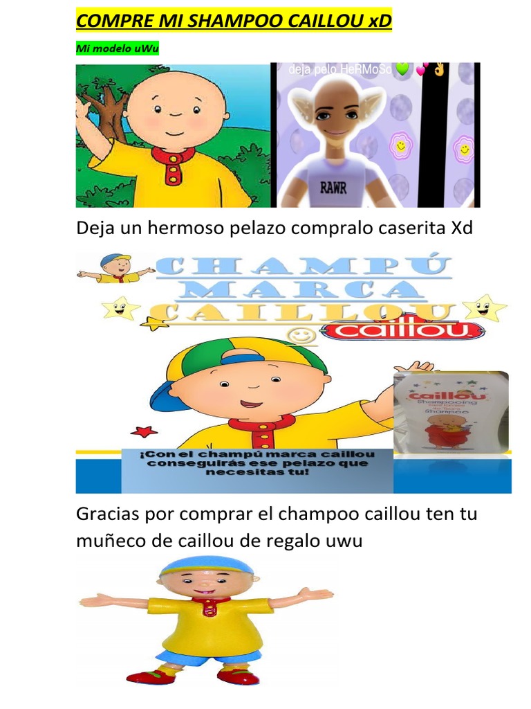 Compre Mi Shampoo Caillou XD | PDF