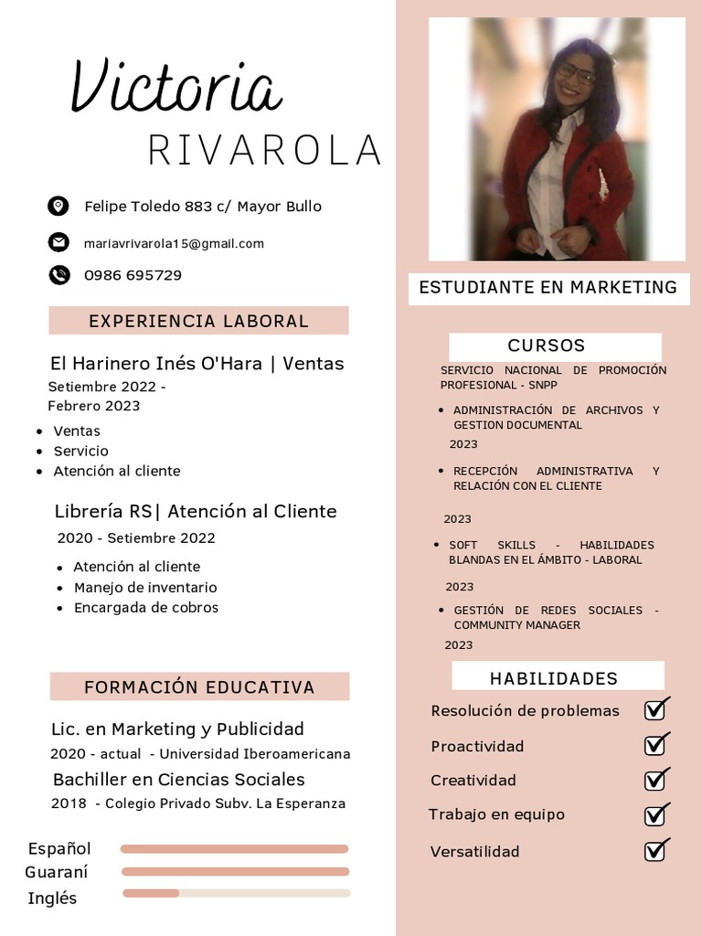 CV Victoria | PDF | Negocios | Derecho