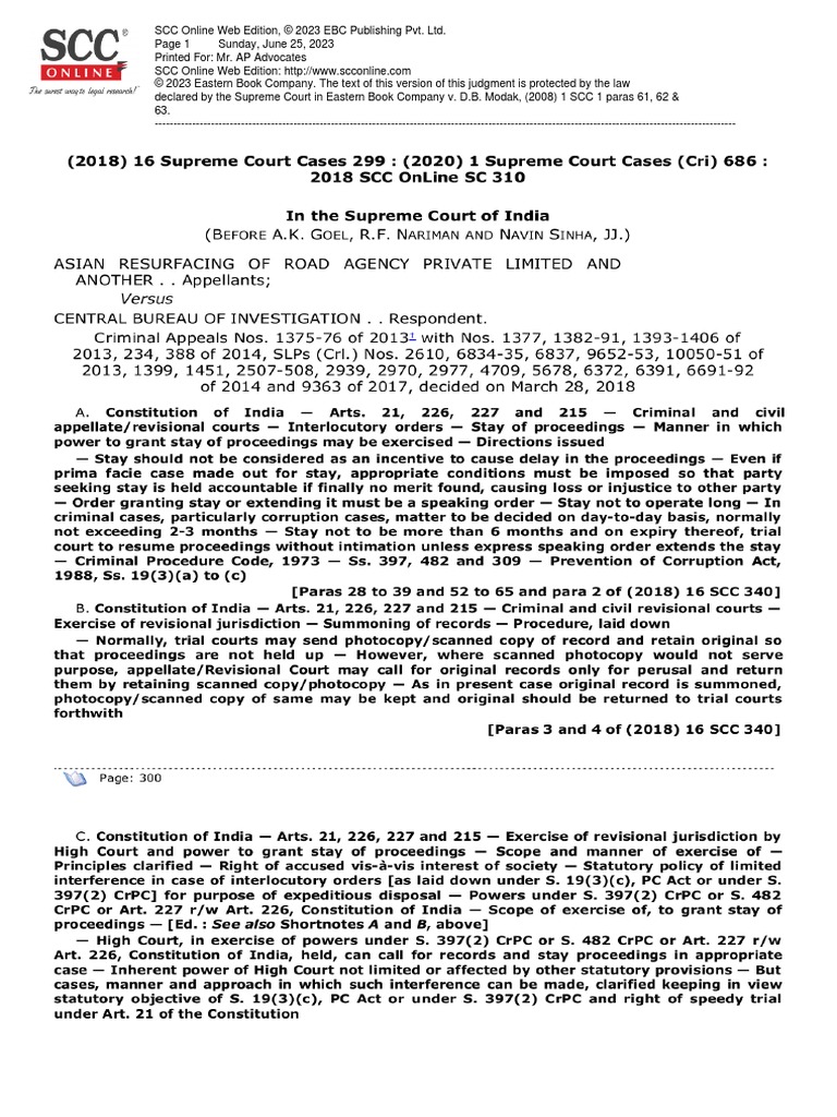 Interim Stay Expires Automatically After Six Months of Grant of Interim ...