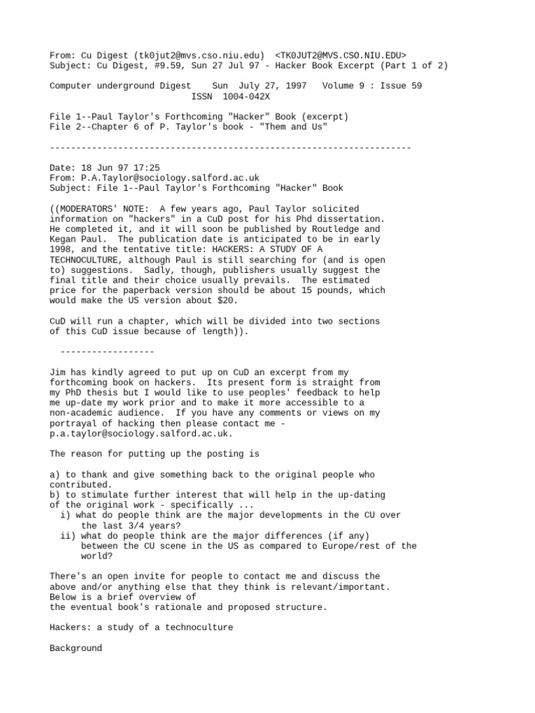 Hacking Book Excerpt Download Free Pdf Security Hacker Computer Security