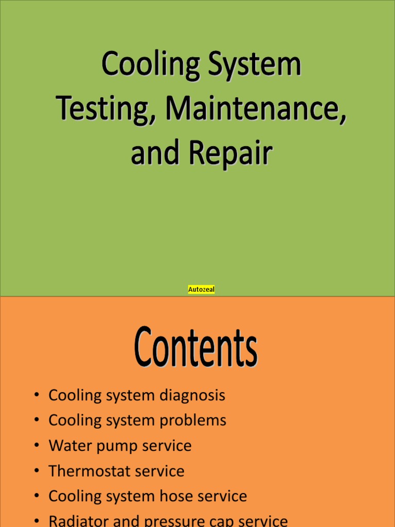 Cooling Syatem Testing | PDF | Leak | Thermostat