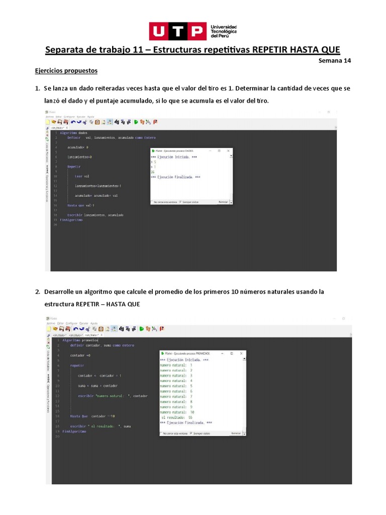 Ejercicios con Estructuras Repetitivas | PDF | Informática
