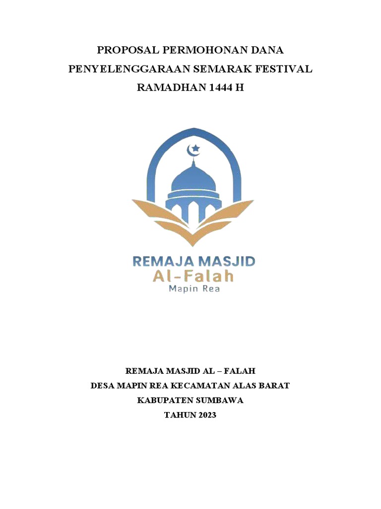Proposal Remaja Masjid Al Falah | PDF