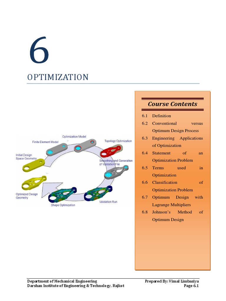 Optimization: Course Contents | PDF | Mathematical Optimization | Engineering