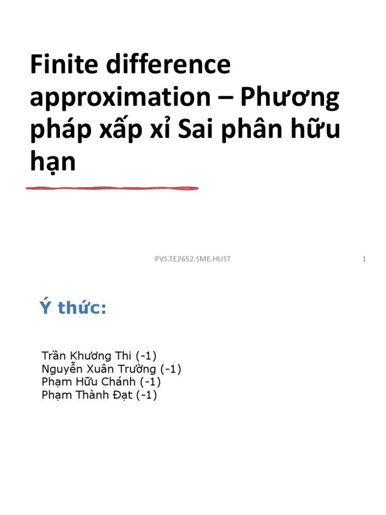 TE2652.Finite difference Approximation | PDF