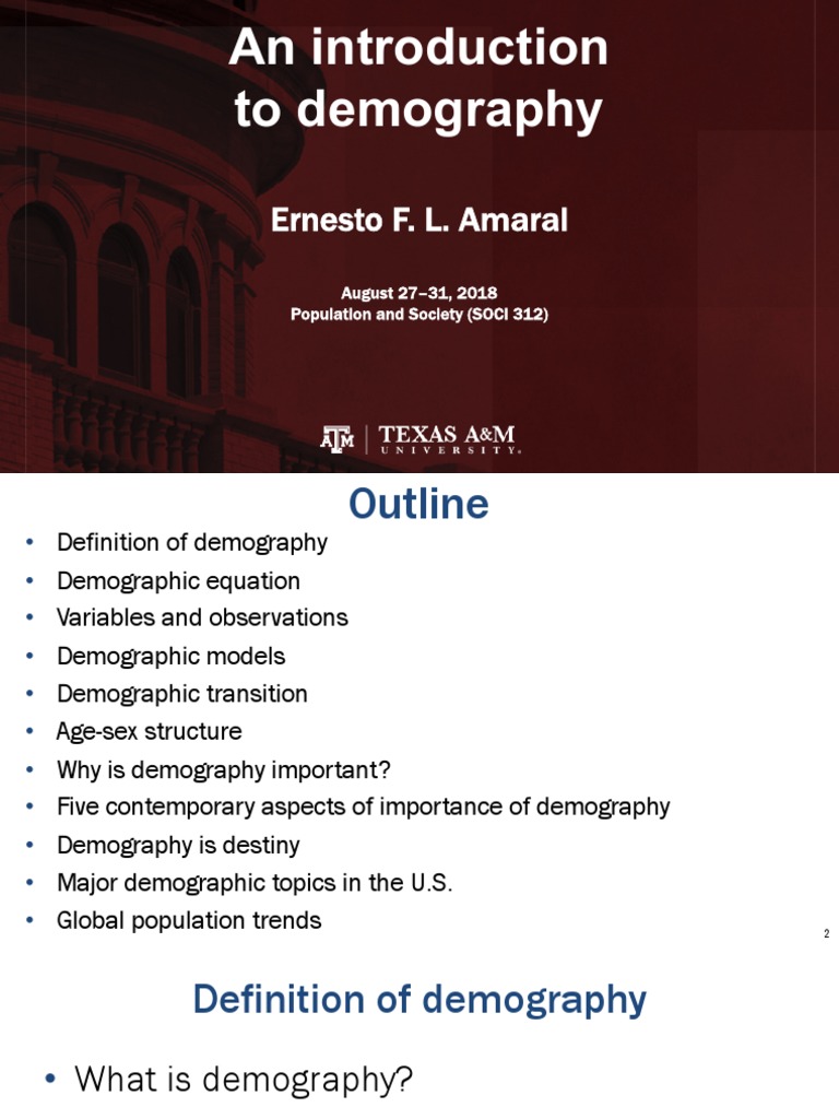 Demography | PDF | Dependent And Independent Variables | Demography