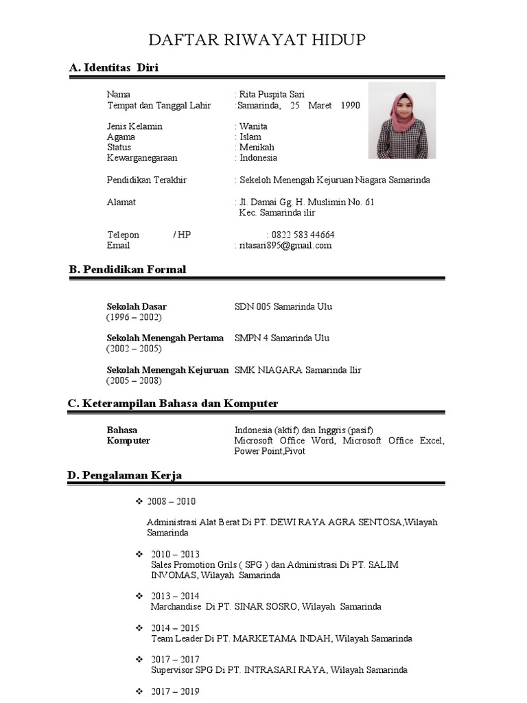 CV Rita Puspita Sari | PDF