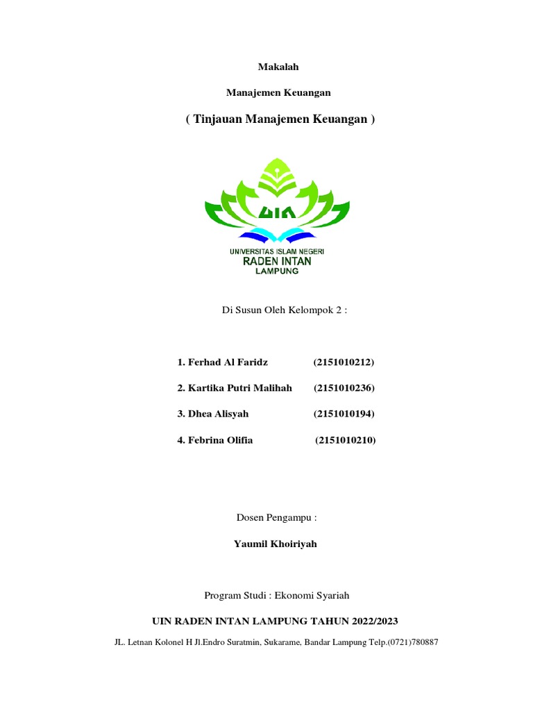 Kel. 2 Tinjauan Atas Manajemen Keuangan | PDF
