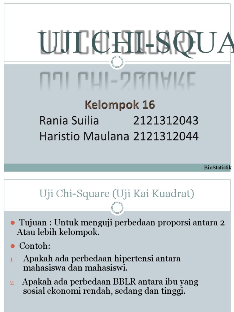 Kel. 16 Chi-Square | PDF