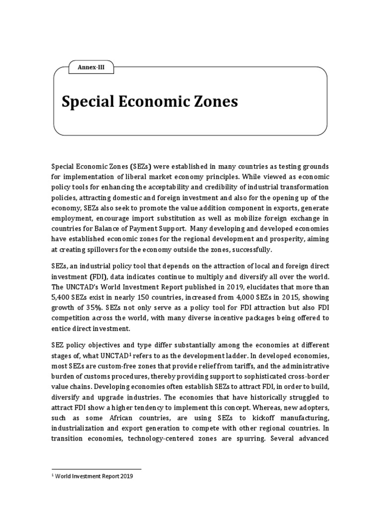 Annex III SEZones | PDF