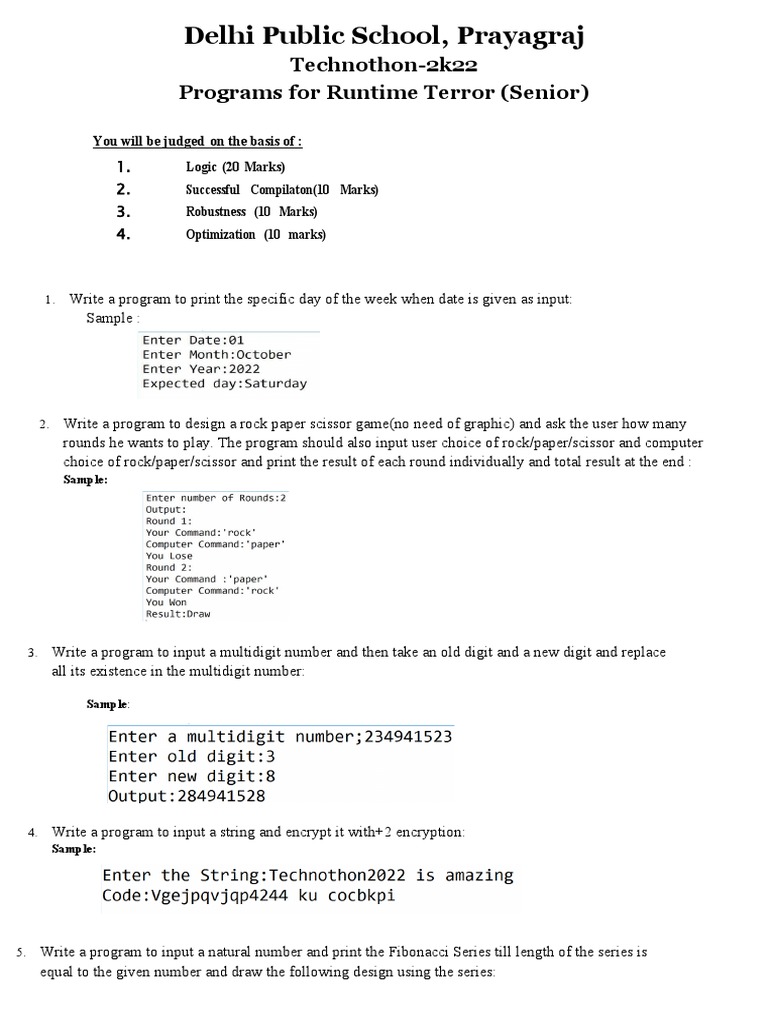 Programs For Runtime Terror 2 | PDF | Computers | Technology & Engineering