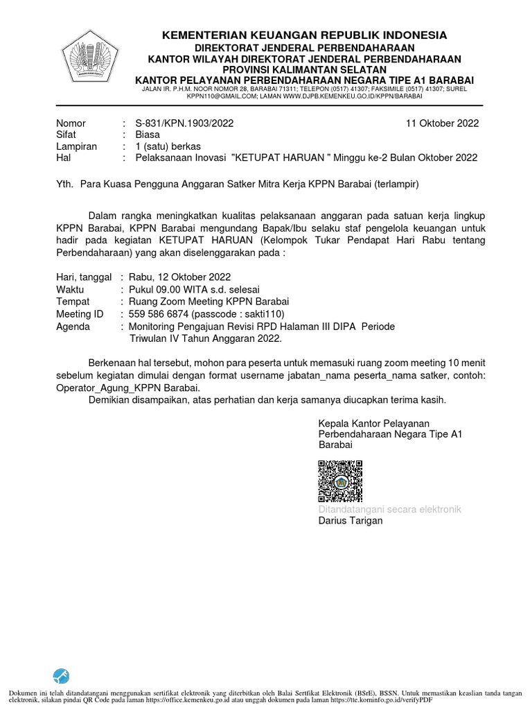 UND Ketupat Haruan 12 Oktober 2022 | PDF