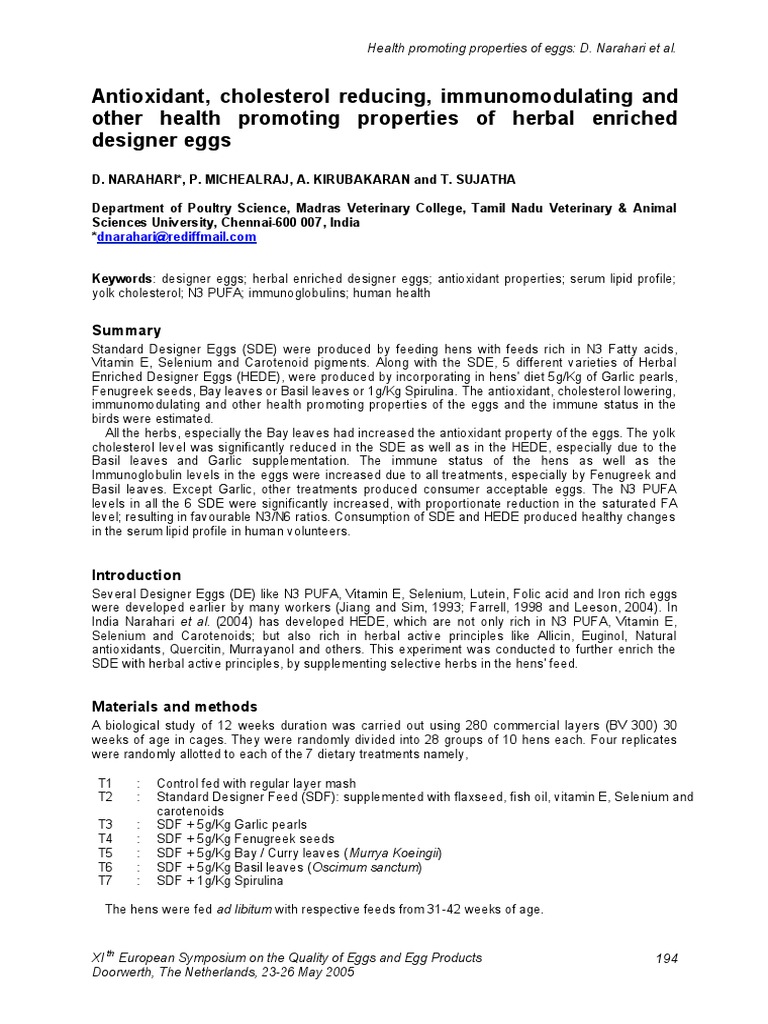 Antioxidant, Cholesterol Reducing, Immunomodulating and Other Health Promoting Properties of ...