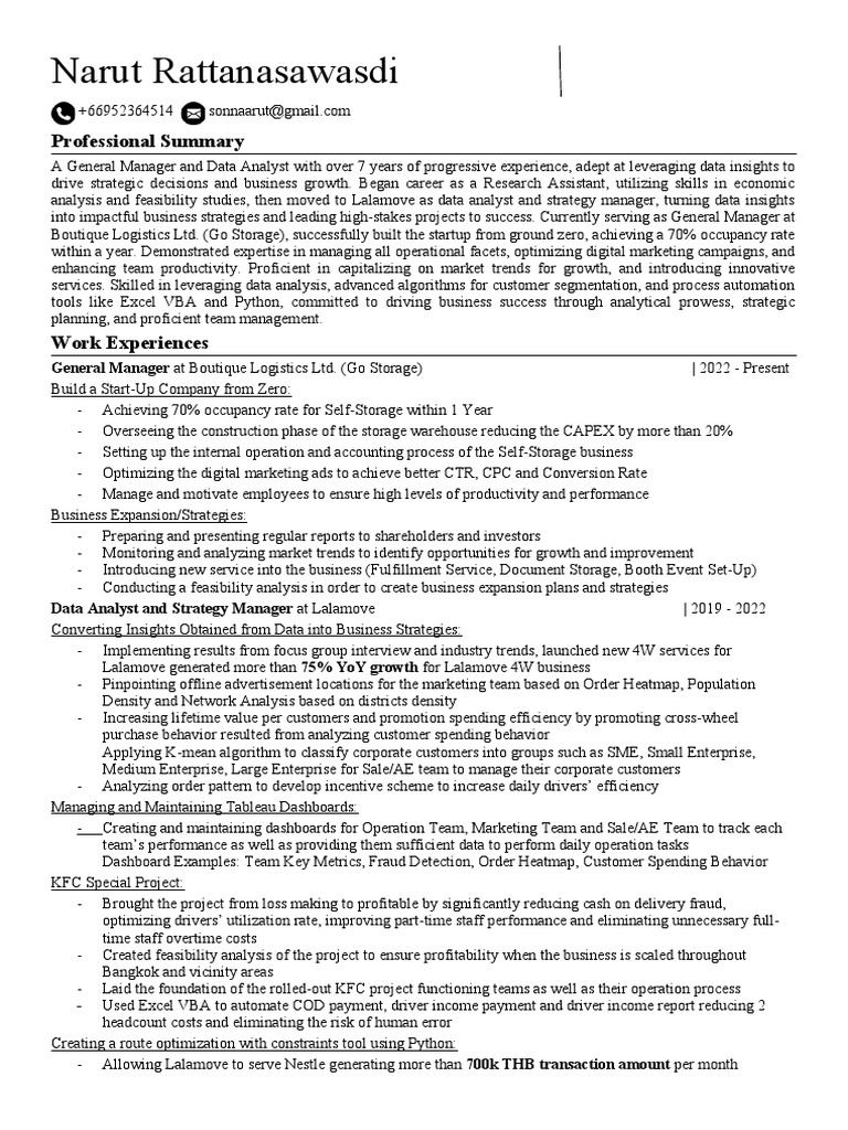 CV Real | PDF | Mathematical Optimization | Thailand